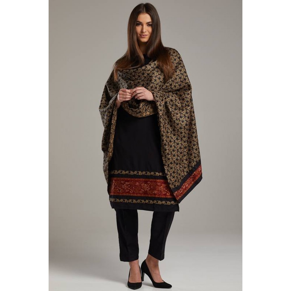 Black Winter Wear Readymade Salwar kameez at Asian Couture