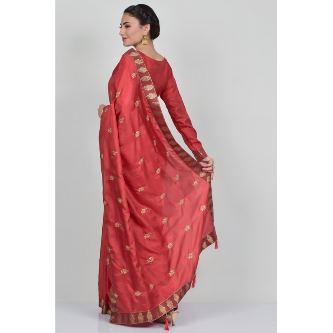 Red Festive Indian Saree